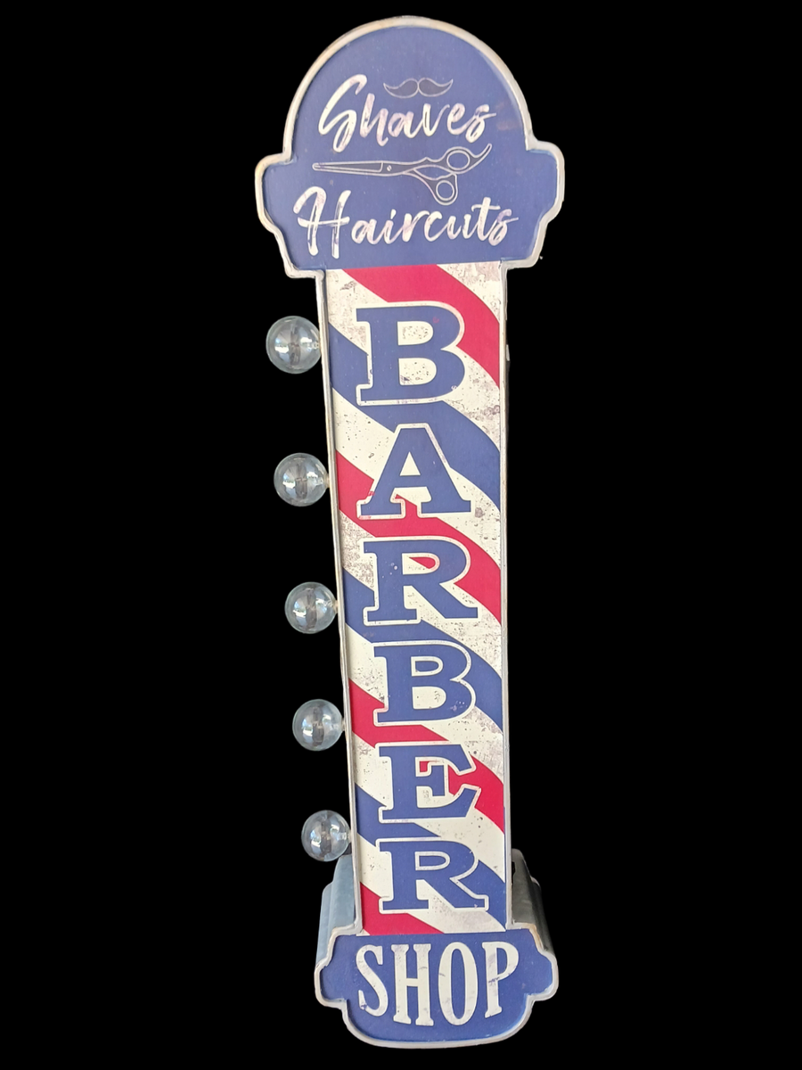 "Barber Shop" marquee sign. – Man Cave Blvd